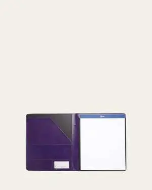 ROYCE NEW YORK Executive Leather Writing Portfolio, Personalized Purple