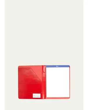 ROYCE NEW YORK Executive Leather Writing Portfolio, Personalized - Red