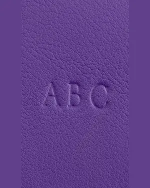 ROYCE NEW YORK Monogrammed Executive Weekly Leather Calendar Planner, Personalized - Purple