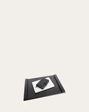 ROYCE NEW YORK Personalized Leather Desk Blotter, 27" X 18