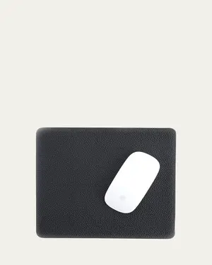 ROYCE NEW YORK Personalized Leather Mouse Pad - Black