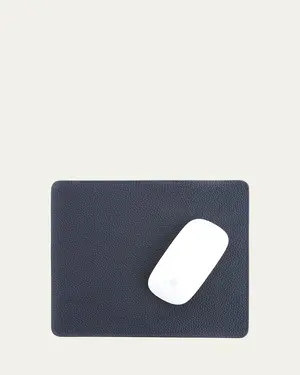 ROYCE NEW YORK Personalized Leather Mouse Pad - Navy Blue