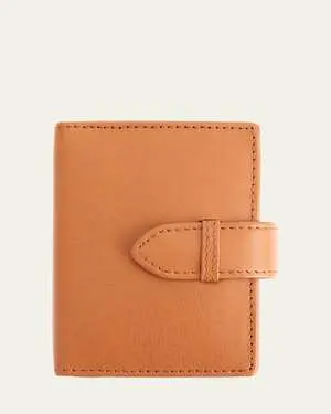 ROYCE NEW YORK Personalized Leather Playing Card Set Holder - Tan