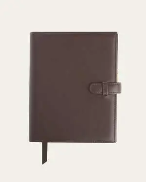 ROYCE NEW YORK Monogrammed Leather Executive Journal With Rollerball Pen, Personalized Burgundy