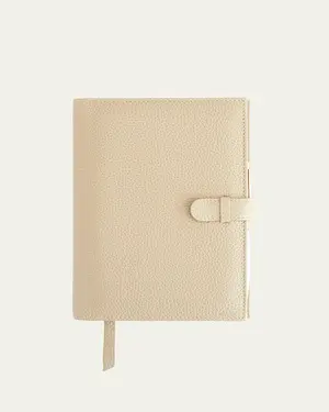 ROYCE NEW YORK Monogrammed Leather Executive Journal With Rollerball Pen, Personalized Taupe