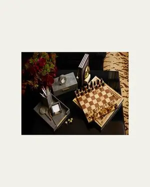 Aerin Faux Shagreen Paper Tray - Chocolate
