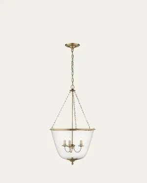 VISUAL COMFORT & CO. Pondview Medium Jar Lantern Aerin - Burn Slv Leaf