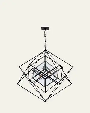 VISUAL COMFORT & CO. Cubist Medium Chandelier Kelly Wearstler - Aged Iron
