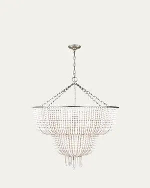 VISUAL COMFORT & CO. Jacqueline Two Tier Chandelier Aerin - White And Silver