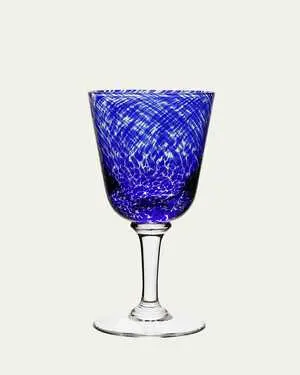 WILLIAM YEOWARD CRYSTAL Vanessa Glass Water Goblet - Blue