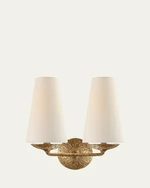 VISUAL COMFORT & CO. Fontaine Double Sconce Aerin - Aged Iron