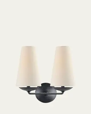 VISUAL COMFORT & CO. Fontaine Double Sconce Aerin - Black
