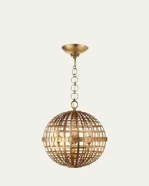 VISUAL COMFORT & CO. Mill Small Globe Lantern By Aerin Aged Iron