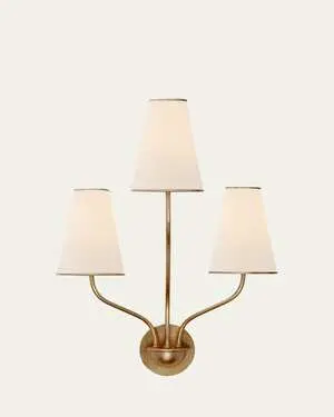 VISUAL COMFORT & CO. Montreuil Small Wall Sconce Aerin - Burn Slv Leaf
