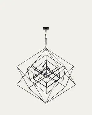 VISUAL COMFORT & CO. Cubist Large Chandelier Kelly Wearstler - Aged Iron