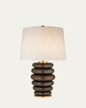 VISUAL COMFORT & CO. Phoebe Stacked Table Lamp Kelly Wearstler - Crystal Bronze