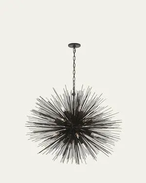 VISUAL COMFORT & CO. Strada Large Round Chandelier Kelly Wearstler - Aged Iron