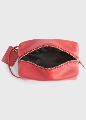 ROYCE NEW YORK Monogrammed Compact Leather Toiletry Bag, Personalized One-color