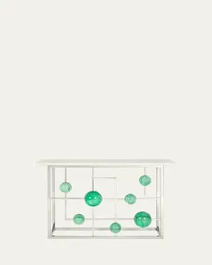 Jonathan Adler Globo Fretwork Console - Green