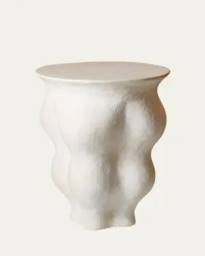 Aerin Corvo Resin Side Table - Cream