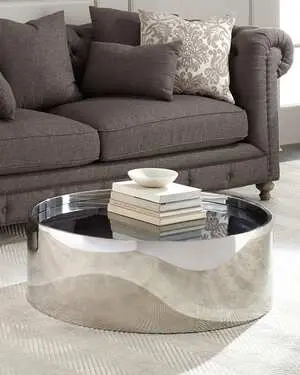 Jonathan Adler Alphaville Coffee Table - Silver
