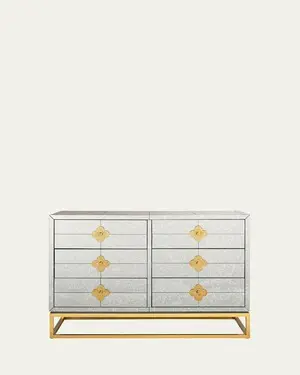 Jonathan Adler Delphine 6-drawer Credenza - Gold