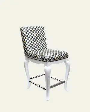 MACKENZIE-CHILDS Courtly Check Counter Stool - One-color
