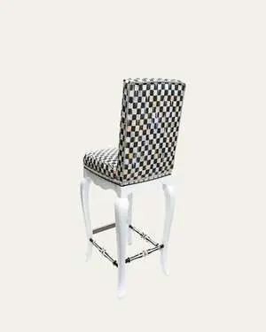MACKENZIE-CHILDS Courtly Check Counter Stool