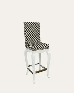 MACKENZIE-CHILDS Courtly Check Counter Stool