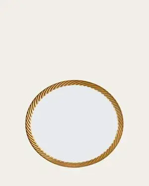 L'Objet Corde Dinner Plate - White/gold