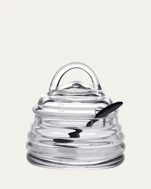 WILLIAM YEOWARD CRYSTAL Honeybee Honey Jar - Clear
