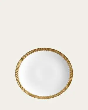 L'Objet Corde Salad/dessert Plate - White/gold