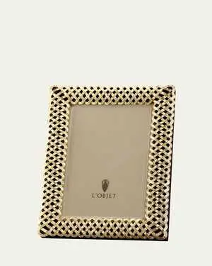 L'Objet Gold Braid 5" X 7" Picture Frame - One-color