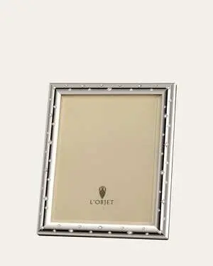 L'Objet Stars Platinum Picture Frame, 4" X 6 - Silver