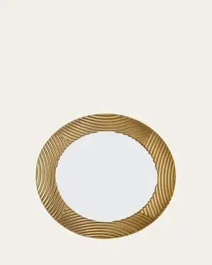 L'Objet Corde Wide-rim Charger - White/gold