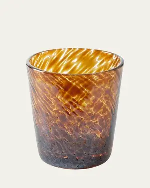 WILLIAM YEOWARD CRYSTAL Vanessa Tortoise Double Old-fashioned Glass - Brown Pattern