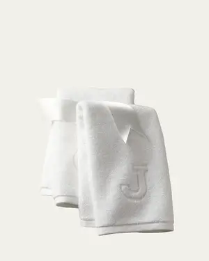 MATOUK Auberge Monogrammed Fingertip Towel - White