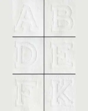 MATOUK Auberge Monogrammed Fingertip Towel - White
