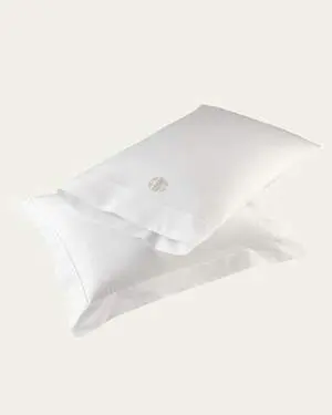 MATOUK Positano Hemstitch Pillowcases - White