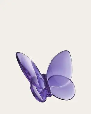 THE MARTHA, BY BACCARAT 2.5" Lucky Crystal Purple Butterfly One-color
