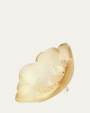 Lalique Golden Anemone Sculpture - Gold
