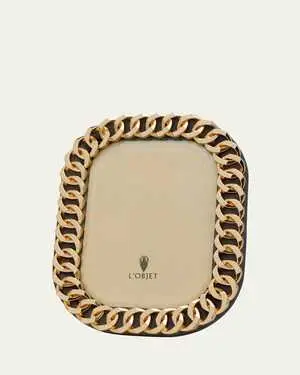 L'Objet Cuban Link Frame, 5" X 7 - Gold