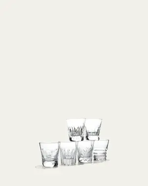 THE MARTHA, BY BACCARAT Everyday Assorted Old Fashion Tumblers, Set Of 6