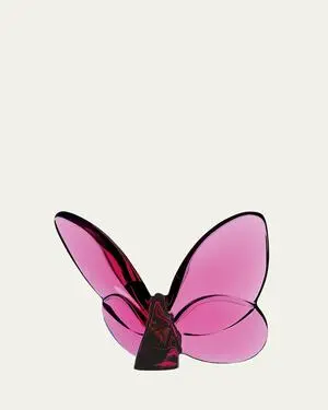 THE MARTHA, BY BACCARAT 2.5" Lucky Crystal Peony Pink Butterfly One-color
