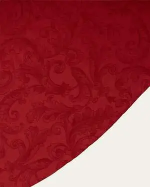 SFERRA Acanthus Jacquard Round Tablecloth, 90"dia Garnet