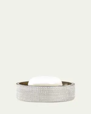 LABRAZEL Woven Soap Dish, Platinum - Silver/white