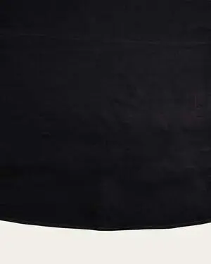 SFERRA Festival Round Tablecloth, 90"dia Black