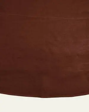 SFERRA Festival Round Tablecloth, 90"dia Chocolate