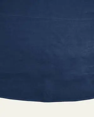 SFERRA Festival Round Tablecloth, 90"dia Navy