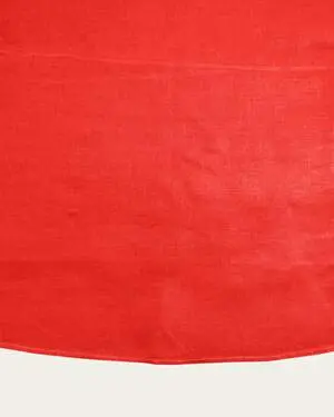 SFERRA Festival Round Tablecloth, 90"dia Red
